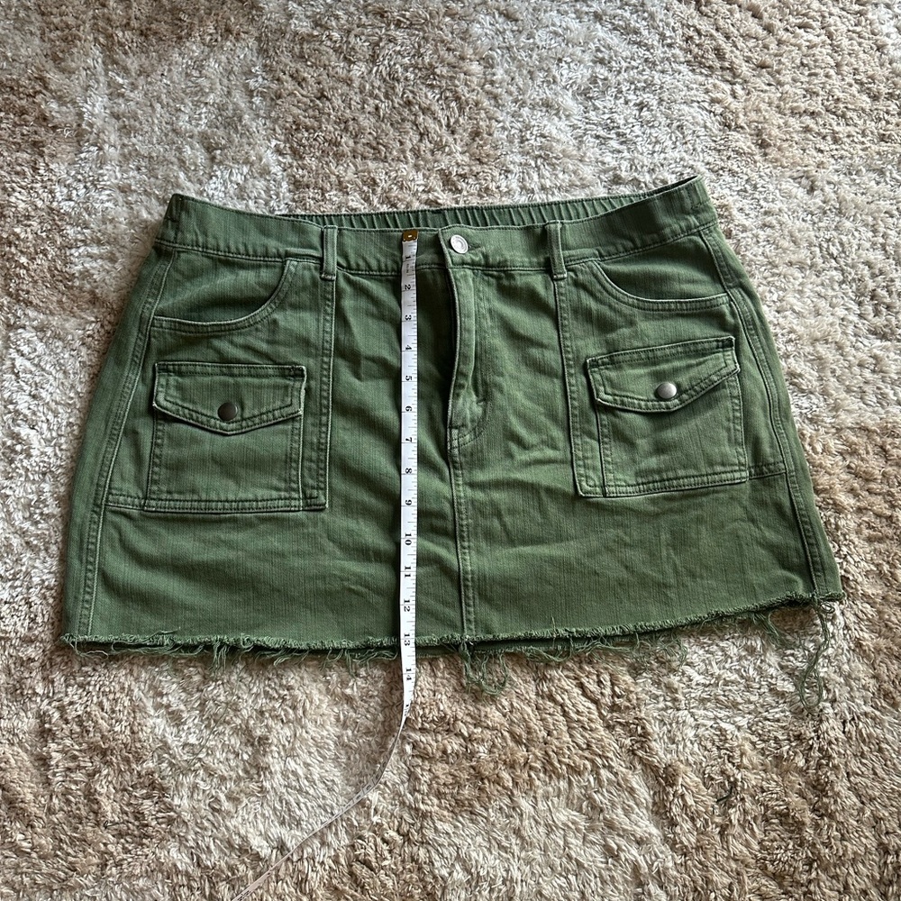 Aerie Green Cargo Mini Skirt 2yk - Gem